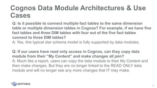 Cognos Data Module Architectures & Use Cases | PPTX | Web Development | Internet