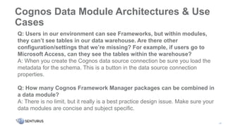 Cognos Data Module Architectures & Use Cases | PPTX | Web Development ...