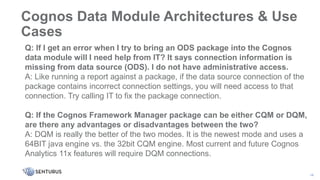 Cognos Data Module Architectures & Use Cases | PPTX | Web Development | Internet