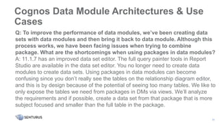 Cognos Data Module Architectures & Use Cases | PPTX | Web Development | Internet