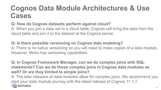 Cognos Data Module Architectures & Use Cases | PPTX | Web Development ...