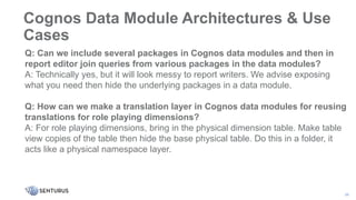 Cognos Data Module Architectures & Use Cases | PPTX | Web Development | Internet