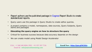 Cognos framework manager | PPT | Databases | Computer Software and Applications