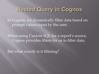 Cognos Macros | PPTX