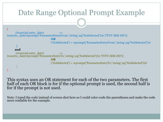 Cognos Macros: Situational Examples & Syntax | PPTX