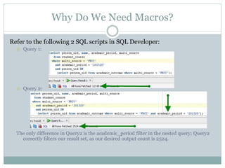 Cognos Macros: Situational Examples & Syntax | PPT