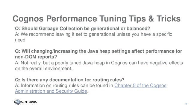Cognos Performance Tuning Tips & Tricks | PPTX
