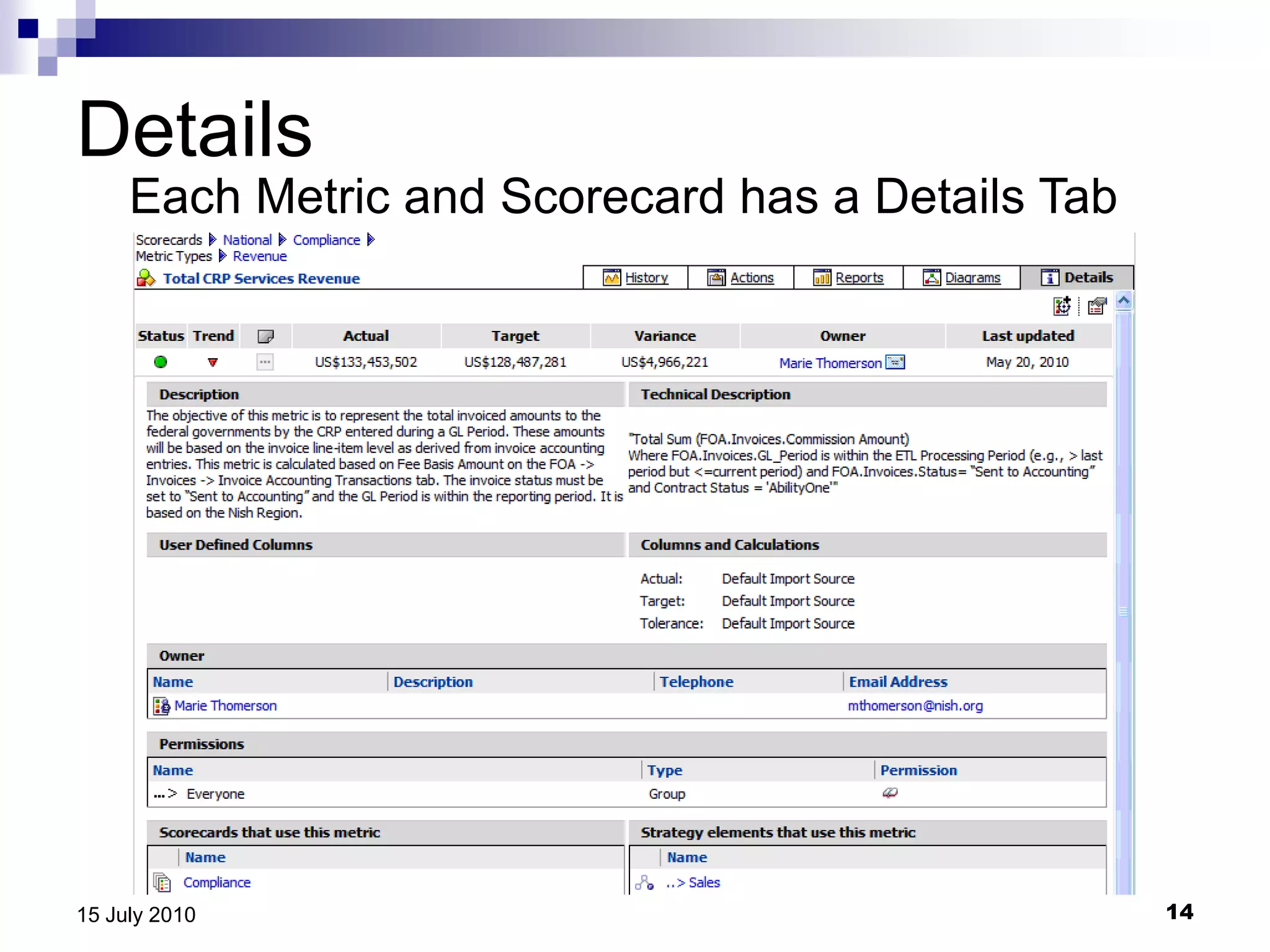 Cognos scorecard overview | PPTX