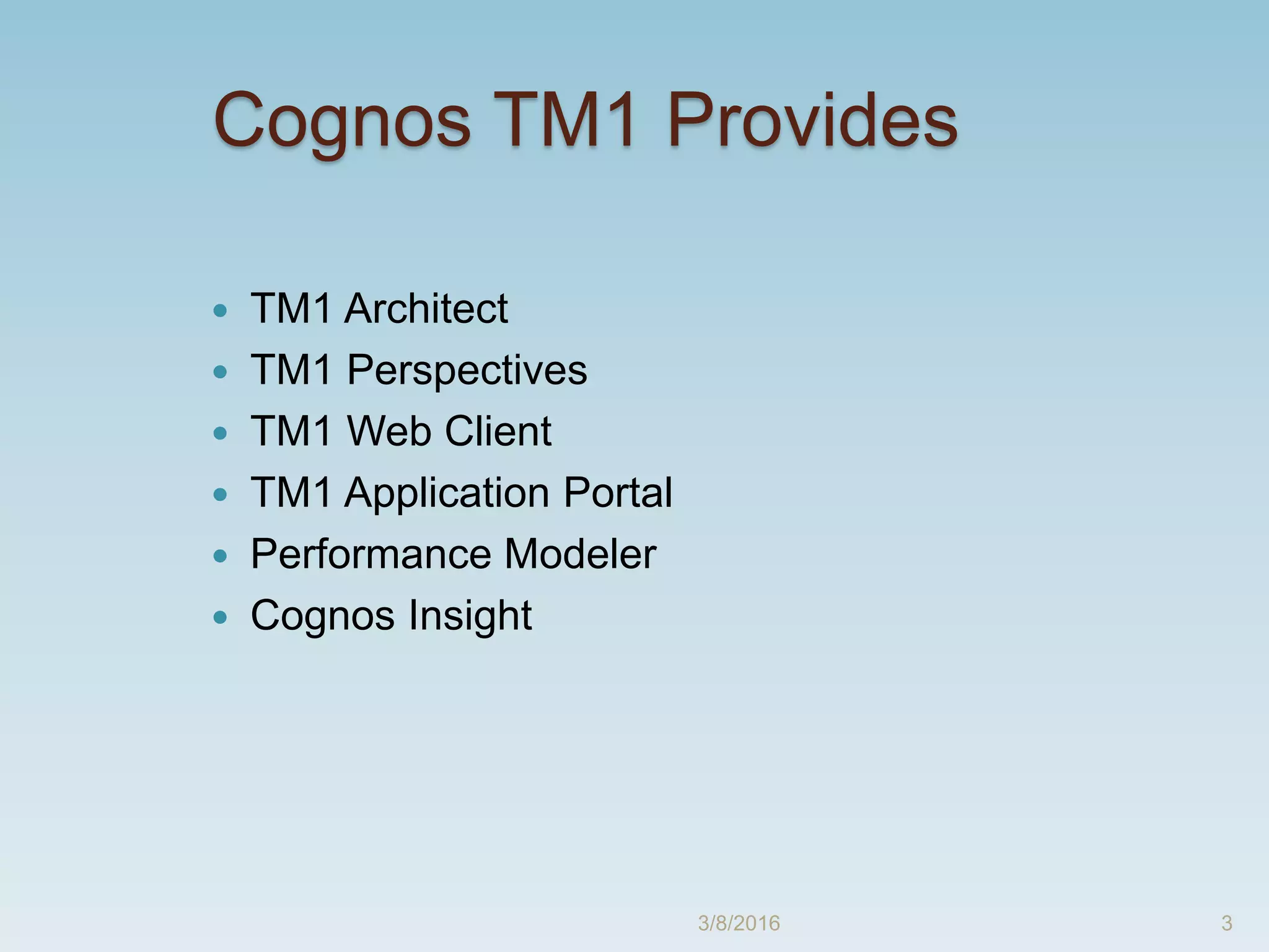Cognos TM1 | PPTX