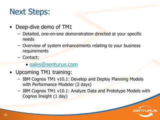 Cognos TM1 v10 1 Performance Modeler Deep Dive | PPT