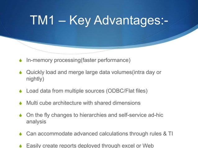 Cognos transformer vs Tm1 | PPT