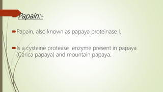 PAPAIN(phyto enzyme's) | PPTX