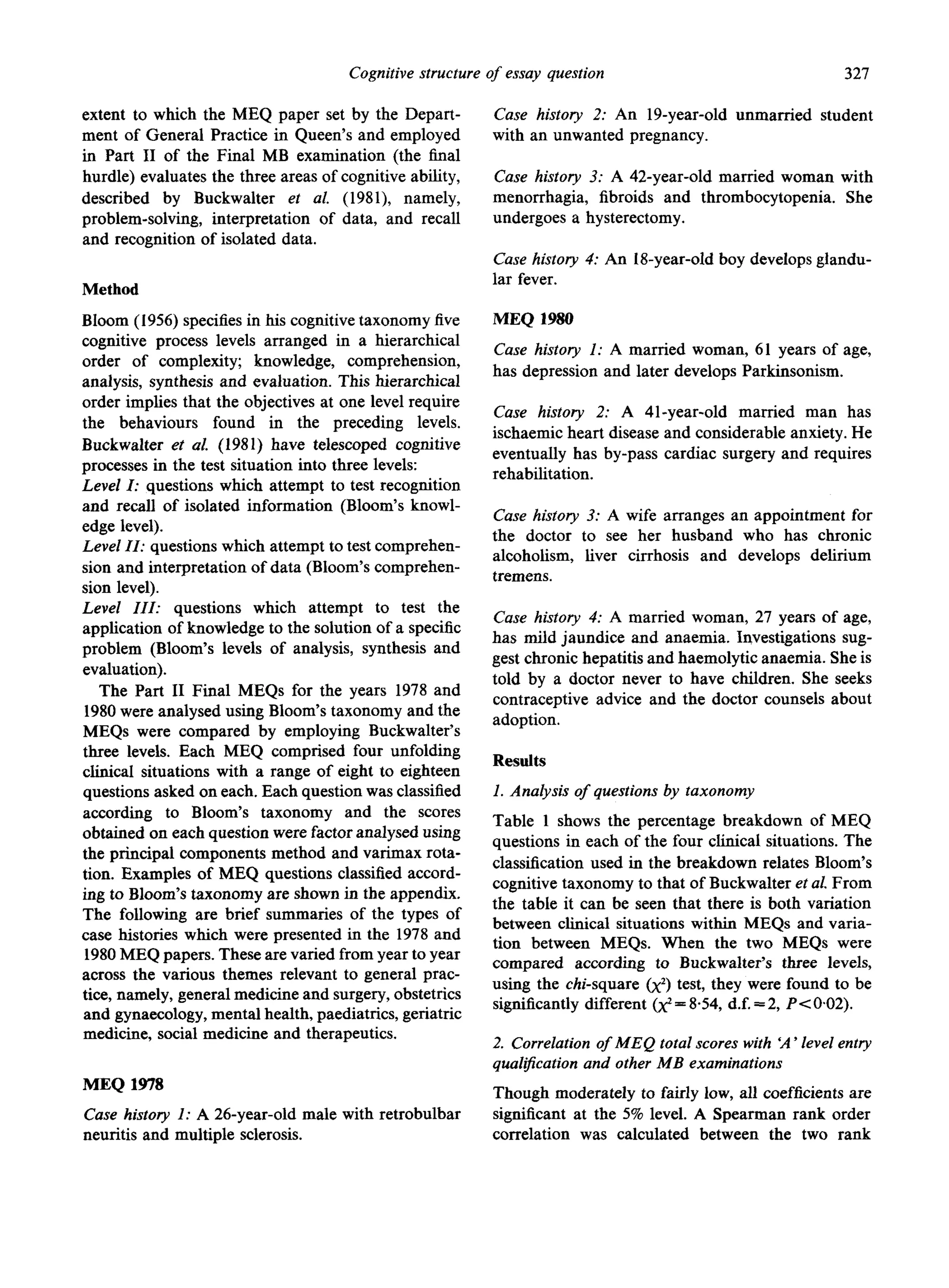 cogntive structure MEQs.pdf medical assessment | PDF