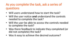 Using cognitive walkthroughs for a task-oriented accessibility review | PPT