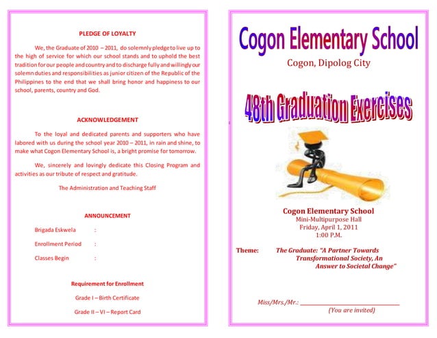 closing program sample | DOCX