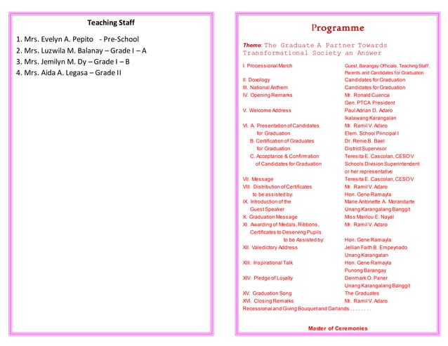 closing program sample | DOCX