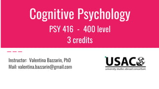 Cog psy L1 spring 2019 | PPT