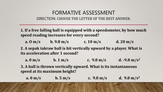 Grade 9 uniformly accelerated motion | PPTX