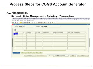 COGS Account Generator Workflow Customization | PPT