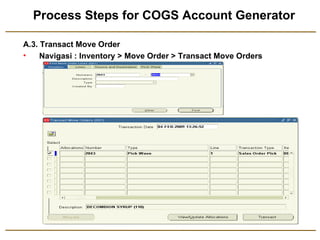 COGS Account Generator Workflow Customization | PPT