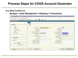 COGS Account Generator Workflow Customization | PPT