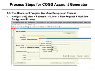 COGS Account Generator Workflow Customization | PPT