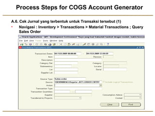 COGS Account Generator Workflow Customization | PPT