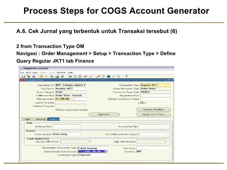 COGS Account Generator Workflow Customization