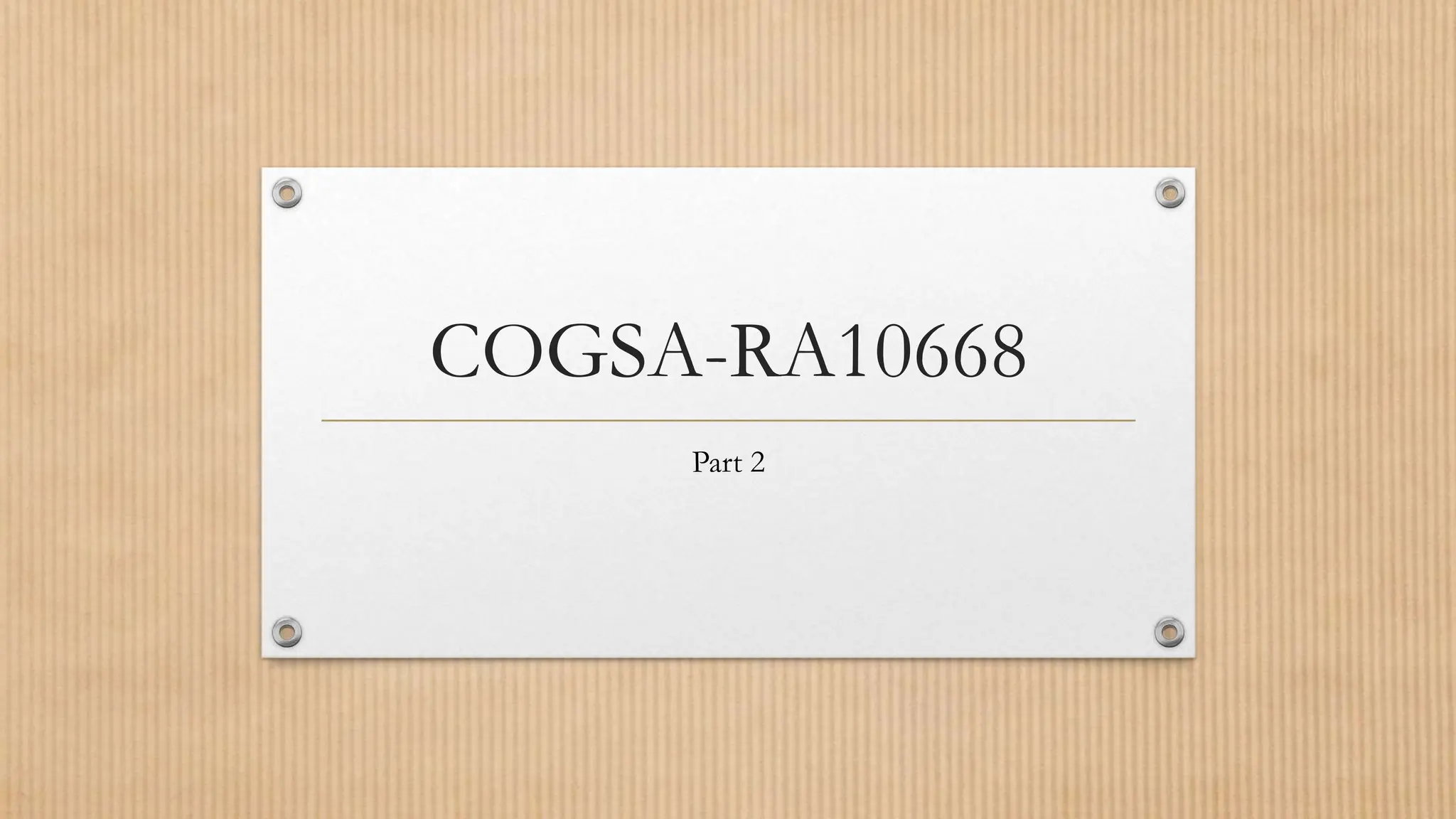 COGSA-RA10668-part2.pptx provisions and regulations | PPTX