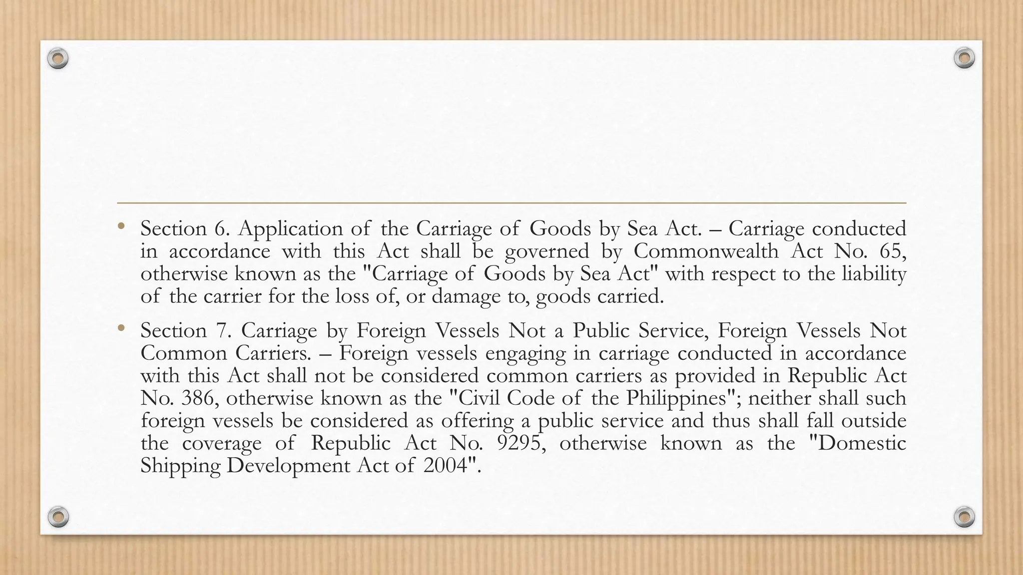 COGSA-RA10668-part2.pptx provisions and regulations | PPTX