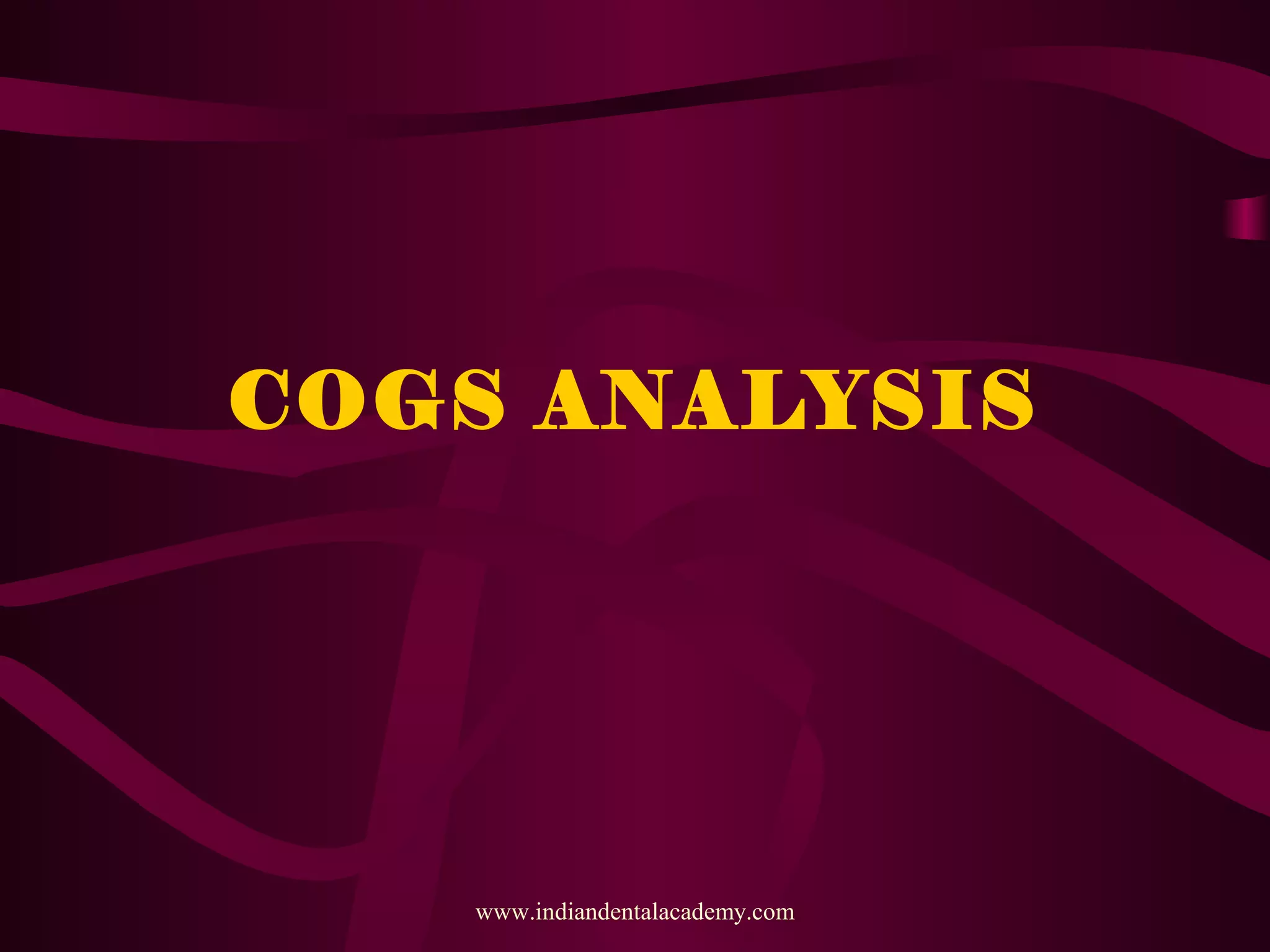 COGS analysis (Cephelometrics for orthognathic surgery) / fixed ...