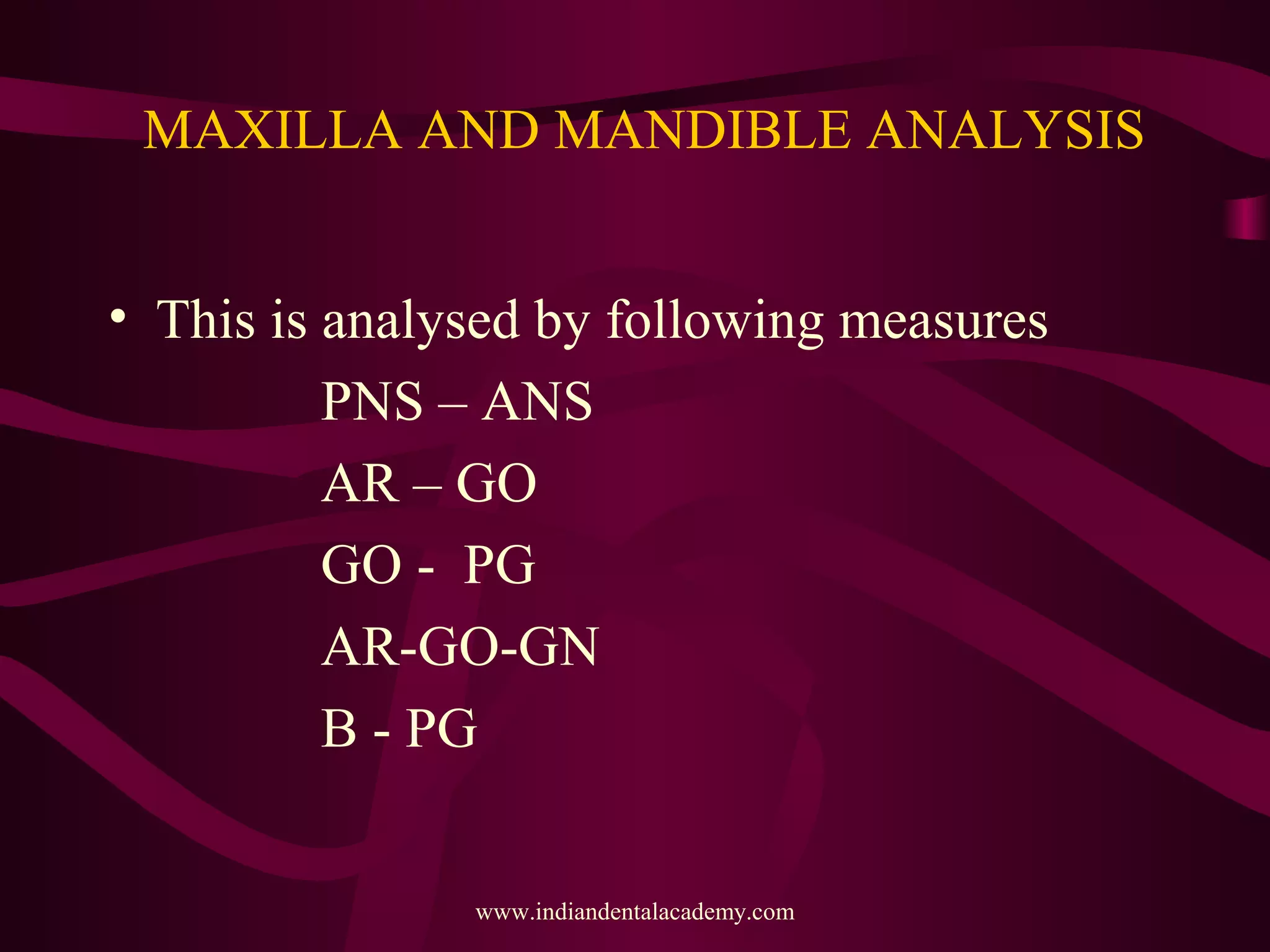 COGS analysis (Cephelometrics for orthognathic surgery) / fixed ...