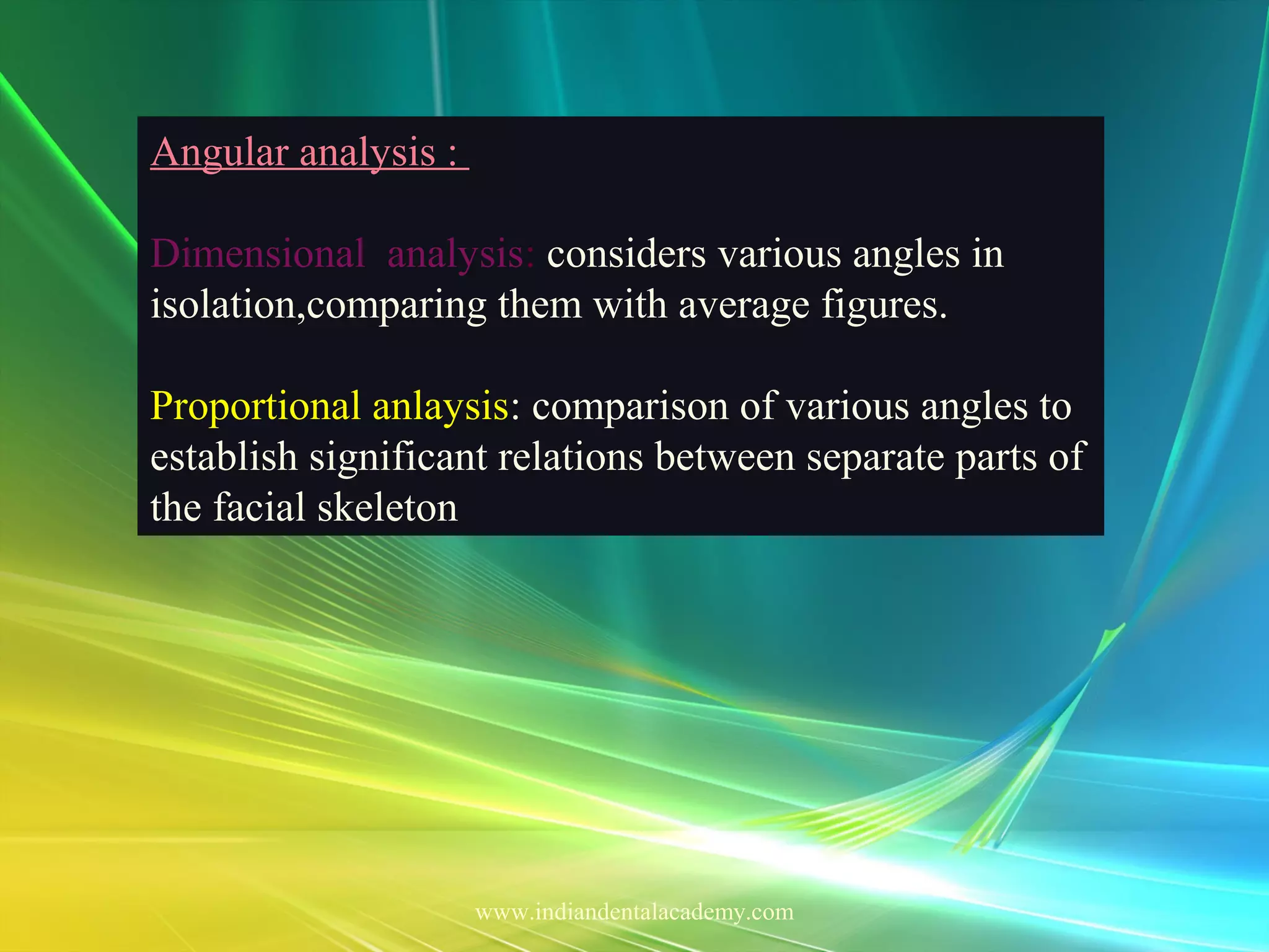 COGS analysis (Cephelometrics for orthognathic surgery) / fixed ...