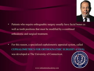 COGS analysis (Cephelometrics for orthognathic surgery) / fixed ...