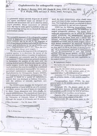 Cephalometry for orthognathic surgery COGS | PDF