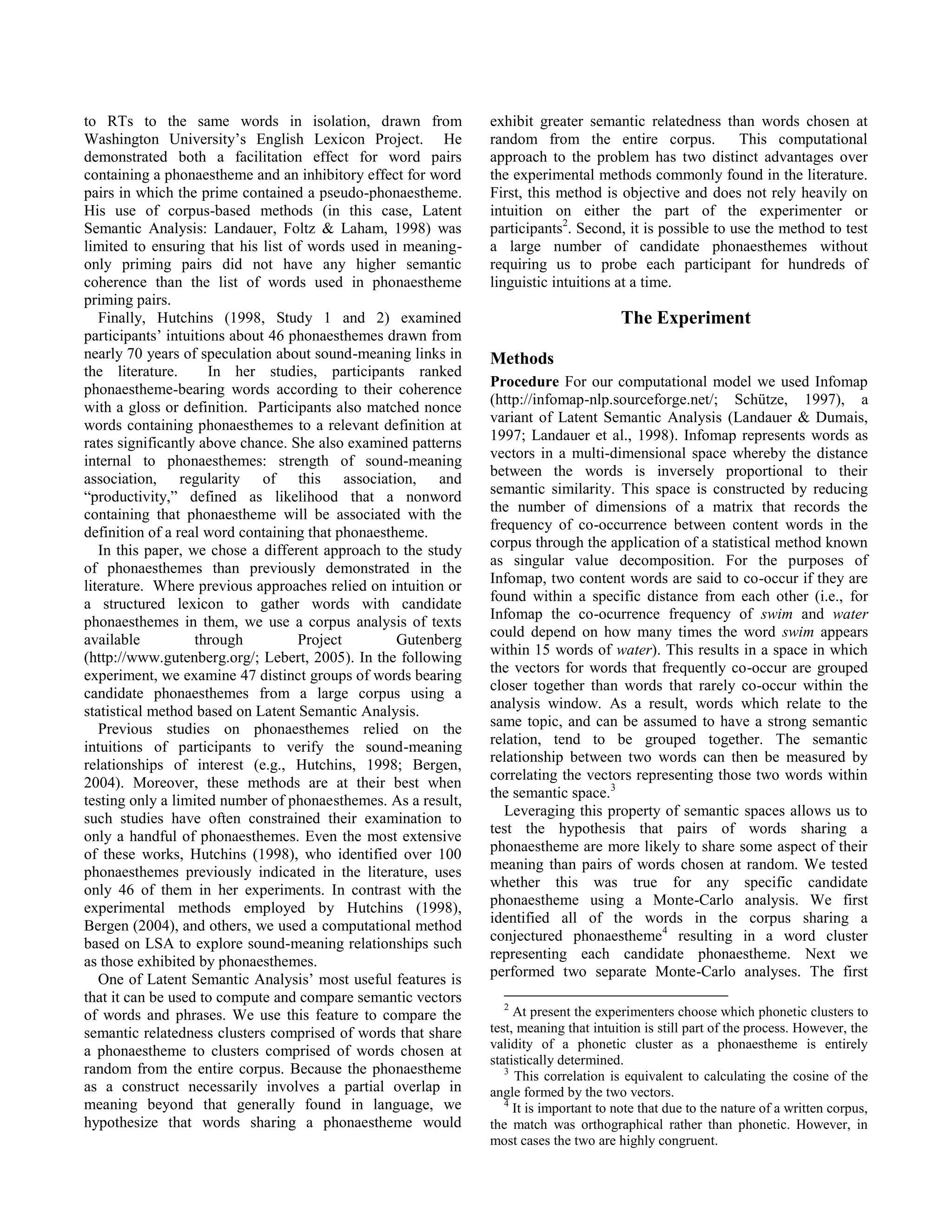 Phonaesthemes: A Corpus-based Analysis | PDF