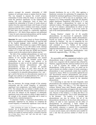 Phonaesthemes: A Corpus-based Analysis | PDF