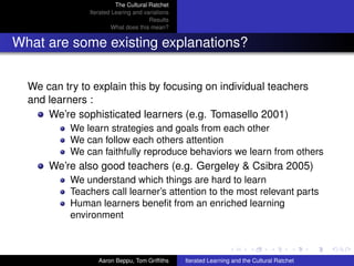 Iterated learning and the Cultural Ratchet | PDF | Technology & Computing
