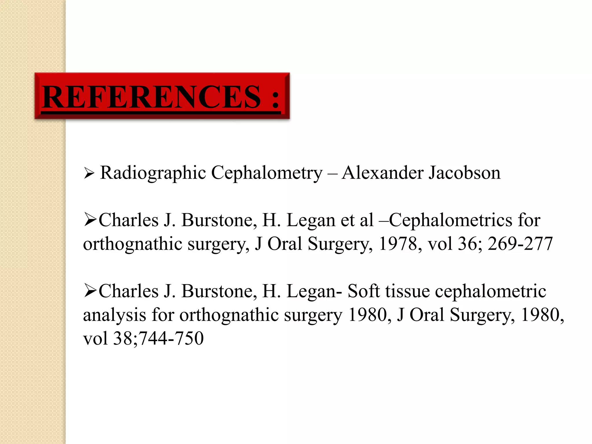 BURSTONE ANALYSIS : C.O.G.S (SOFT TISSUE) | PPTX