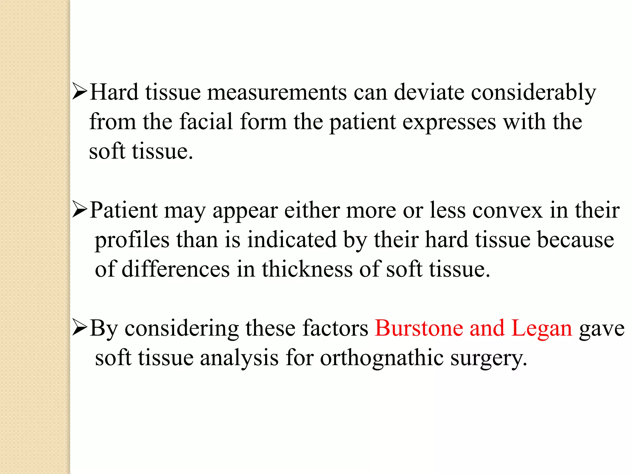 BURSTONE ANALYSIS : C.O.G.S (SOFT TISSUE) | PPTX