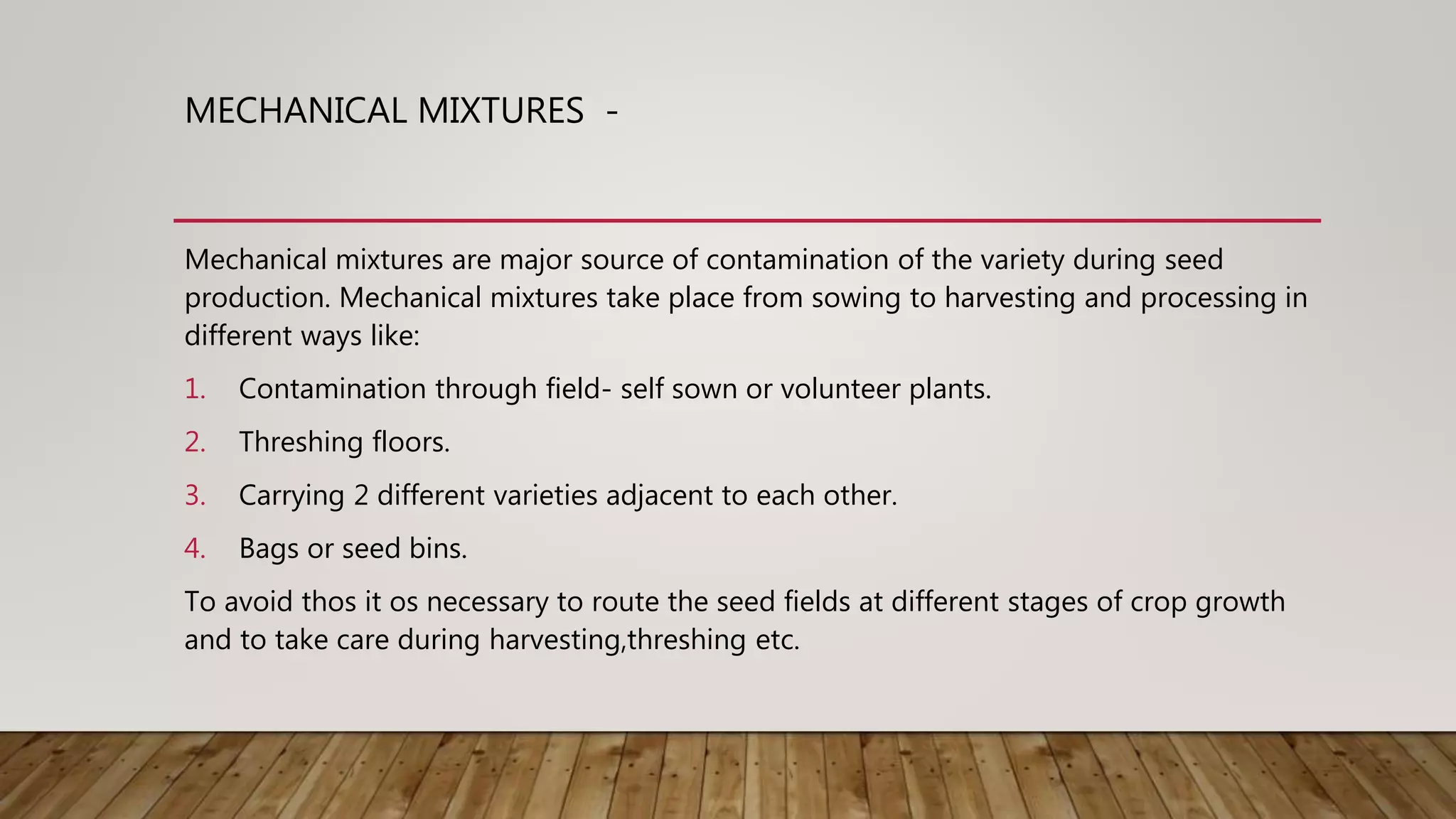 Deterioration of crop varieties and methods to prevent them. | PPTX