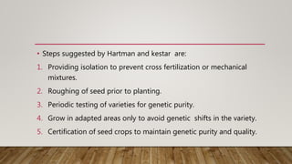 Deterioration of crop varieties and methods to prevent them. | PPTX