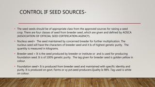 Deterioration of crop varieties and methods to prevent them. | PPTX