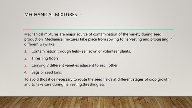 Deterioration of crop varieties and methods to prevent them. | PPTX ...