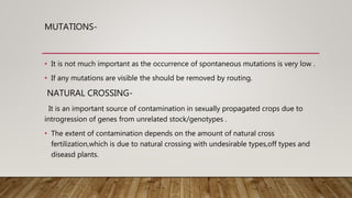 Deterioration of crop varieties and methods to prevent them. | PPTX