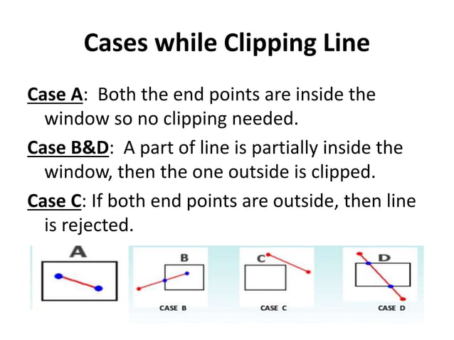Cohen sutherland line clipping | PPTX | Computing | Technology & Computing