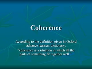 Coherence | PPT