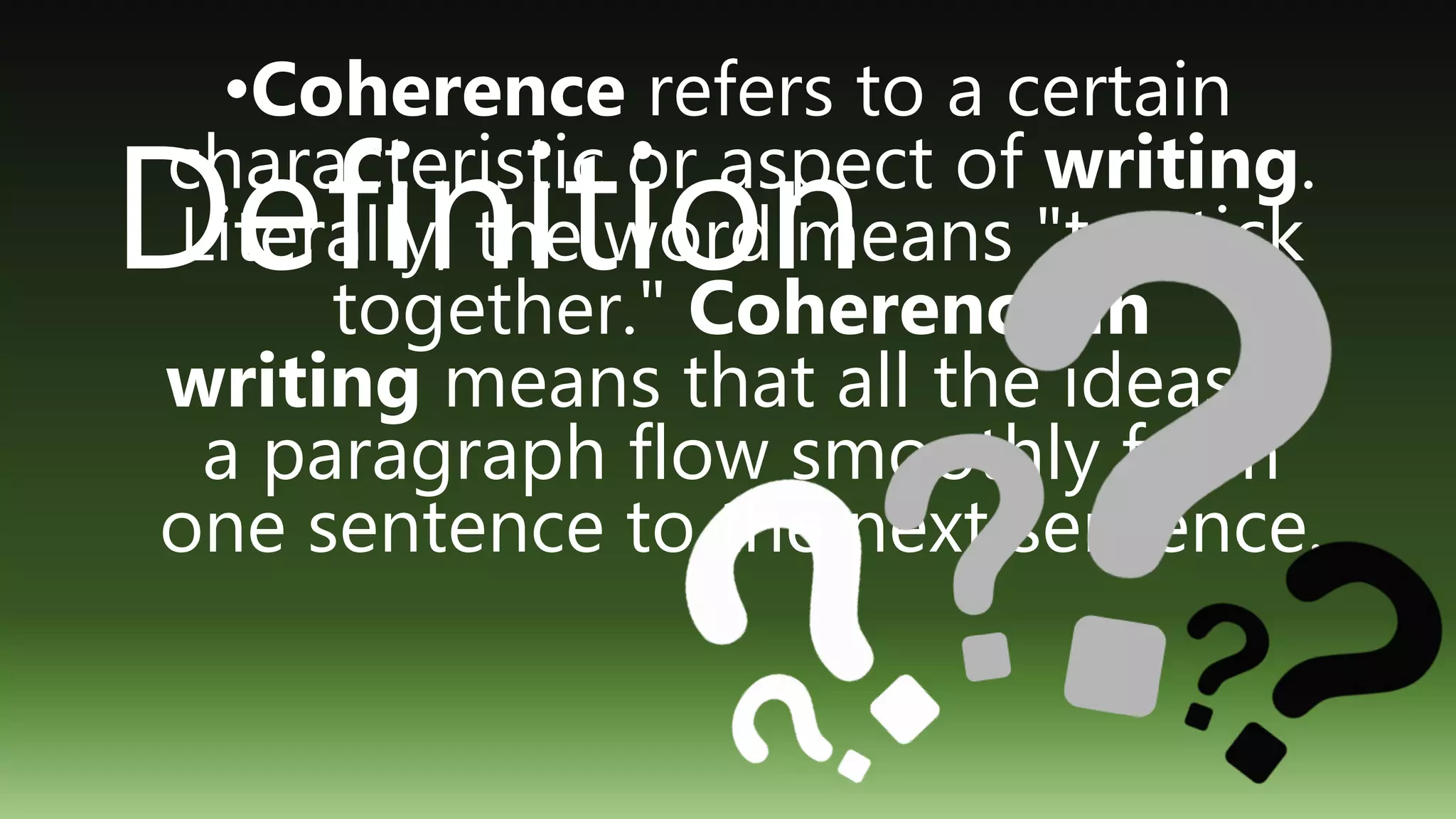 Coherence | PPTX