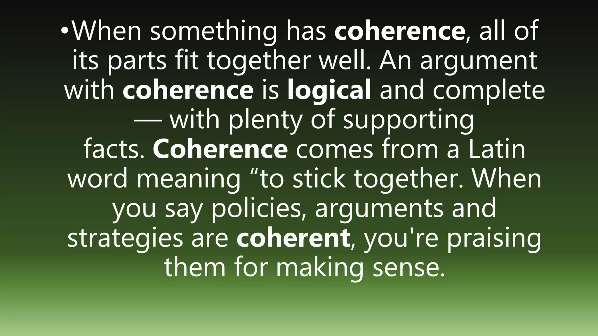 Coherence | PPTX