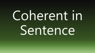 Coherence | PPTX